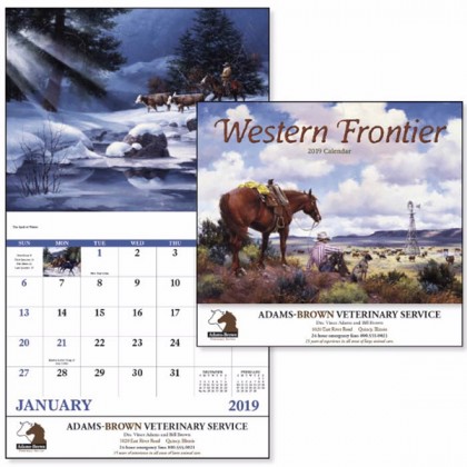 Western Themed Calendar with Imprint | Promotional Calendars Wholesale