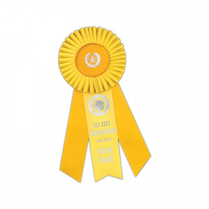 Three Strand Custom Rosette Ribbon | Promotional Ribbon Awards
