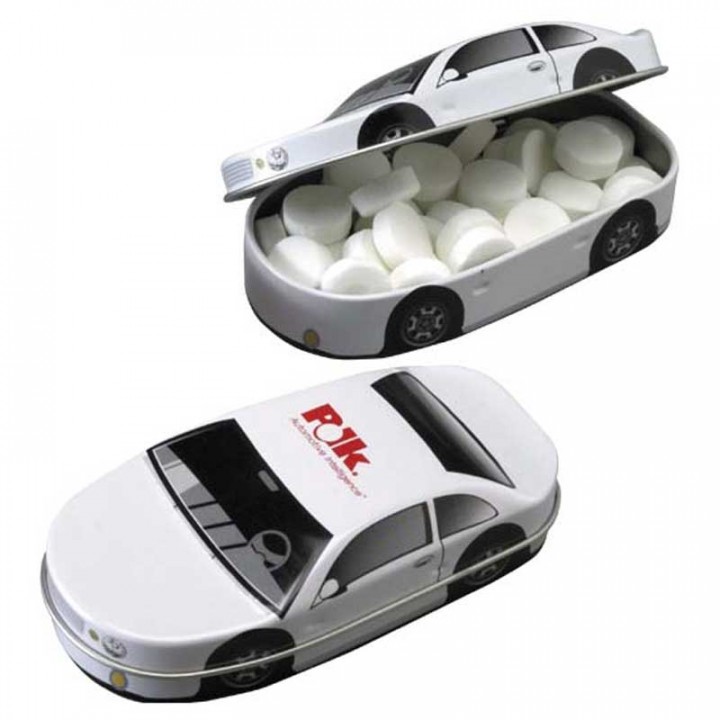 Car Shaped Mints Tin with Logo | 4AllPromos
