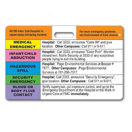 Imprinted Hospital Emergency Badge | Customizable Emergency Badges