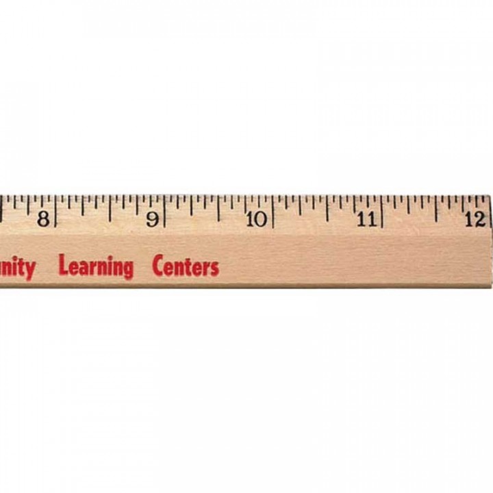 12 in Clear Lacquer Beveled Custom Wood Ruler | Custom Rulers