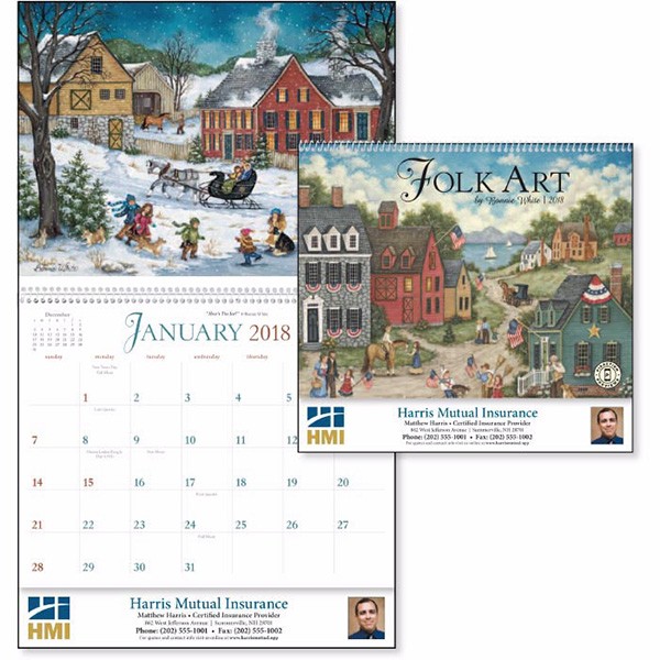 Folk Art Calendar with Imprint | 4AllPromos
