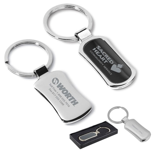 Gianna Laser Engraved Metal Keyholder with Insert | Promo Key Chains