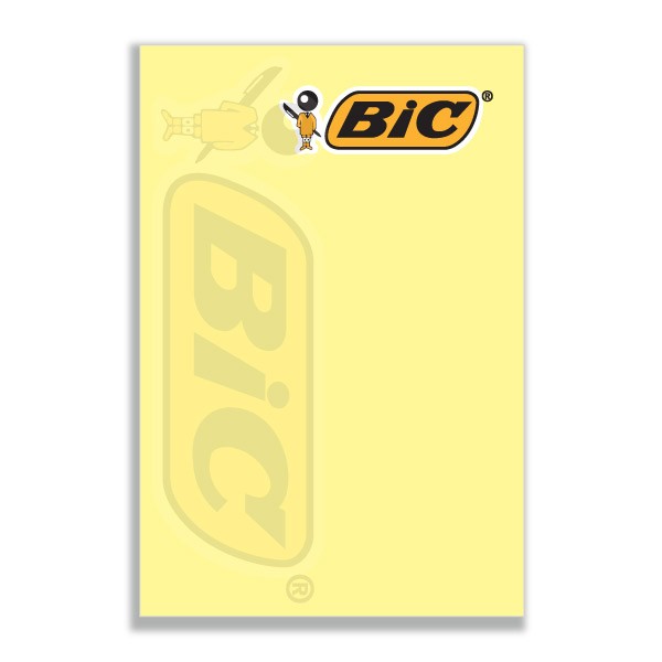 Small Bic Sticky Note Pads Full Color Logo | Customizable Note Pads